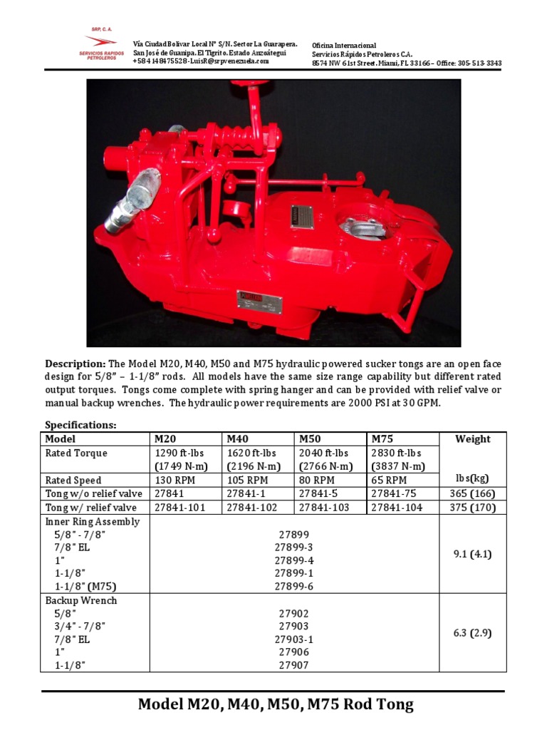 Model m20 m40 m50 m75 Rod Tong Cut Sheet | PDF | Vehicles | Car ...