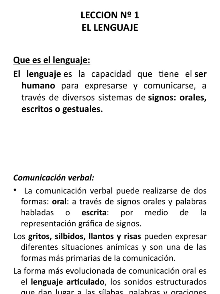 Tema 1 Lenguaje | PDF | Comunicación | Oración (Lingüística)