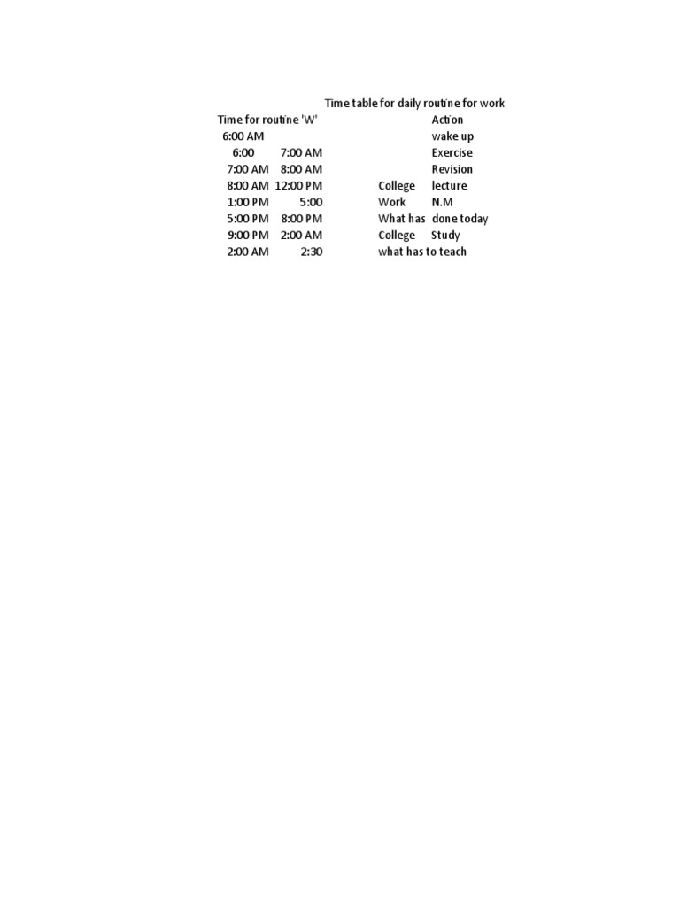 Daily Routine PDF