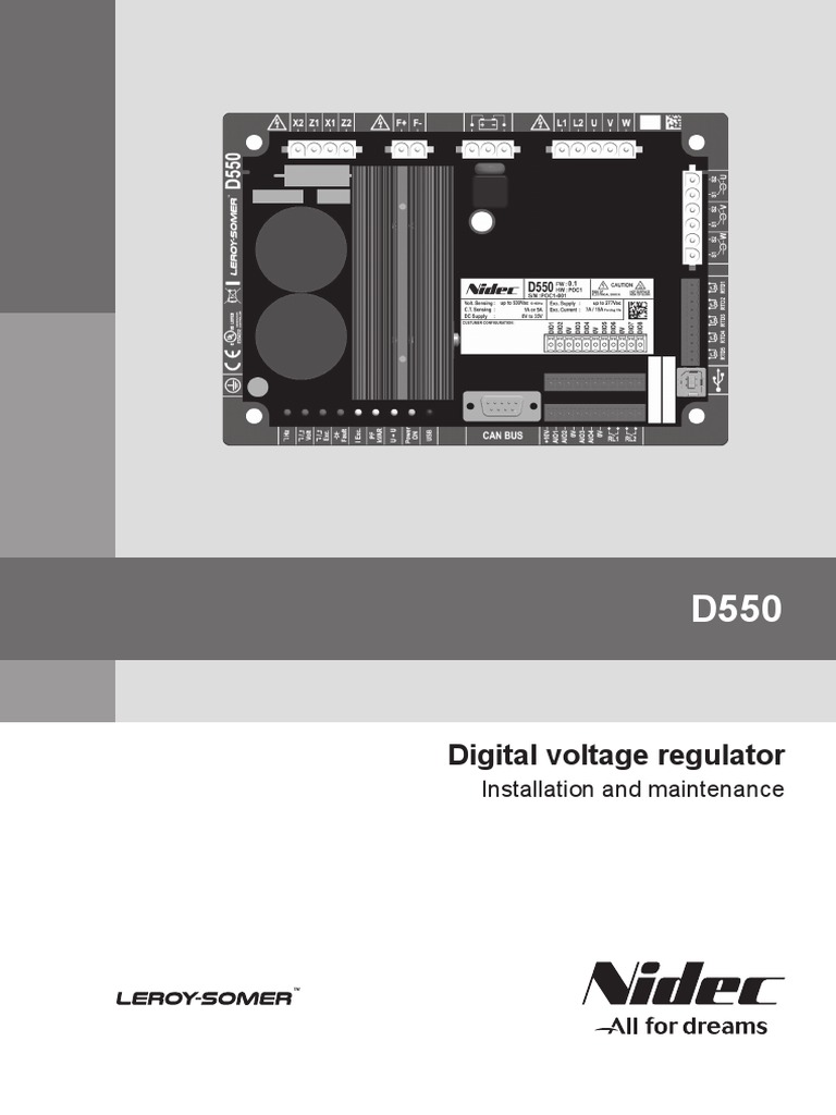 Digital Voltage Regulator: Installation and Maintenance | PDF | Power ...