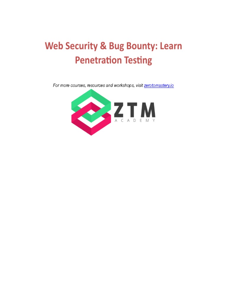 006 Course Guide - Bug Bounty & Web Security by ZTM | PDF | Crime Prevention | Cybercrime