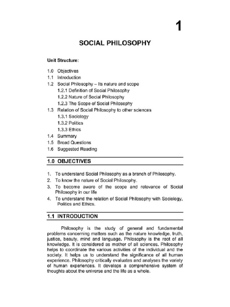 SOCIAL PHILOSOPHY | PDF