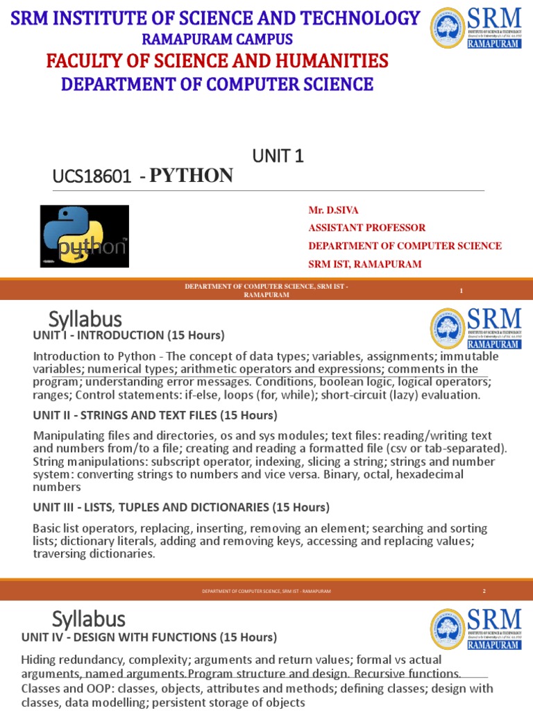 Python Unit 1 | Download Free PDF | Data Type | Boolean Data Type
