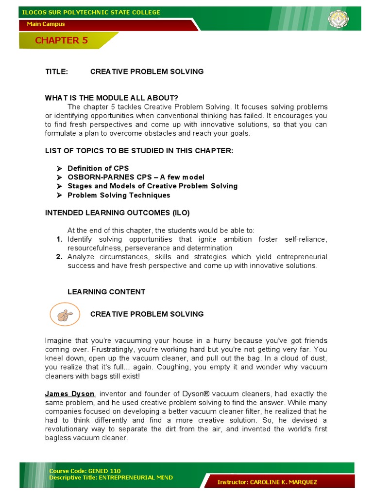 Module 5 Entrepreneurial Mind | Download Free PDF | Cost Of Living | Brainstorming