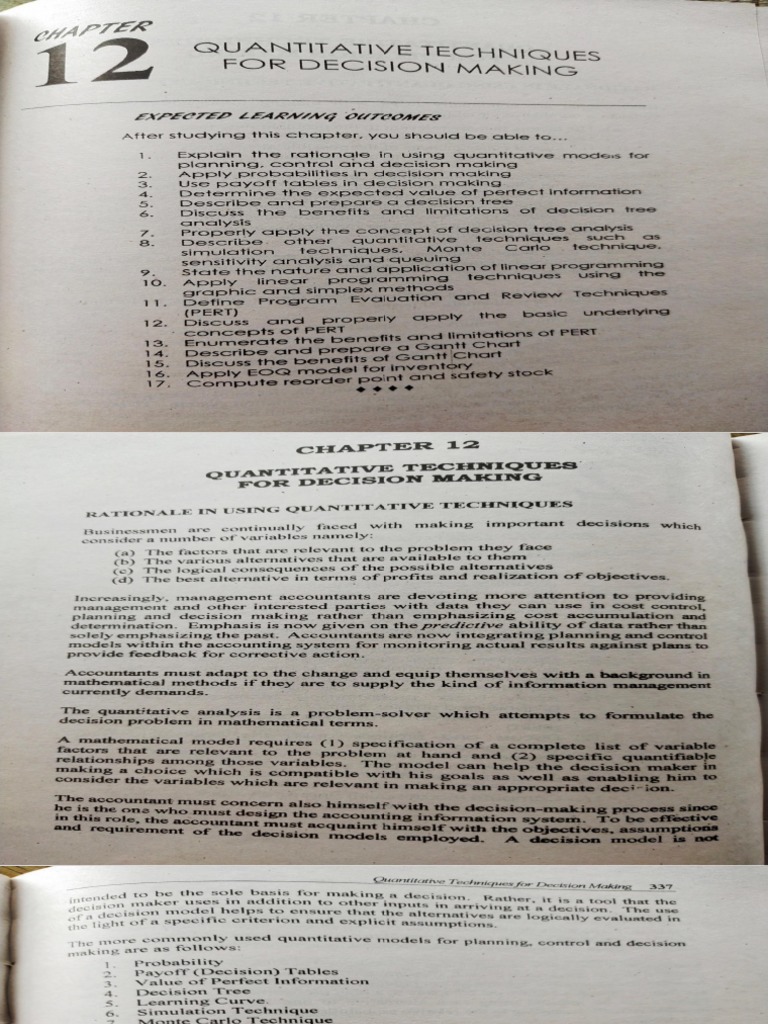 SCM - Chapter 12 Quantitative Techniquess For Decision Making | PDF