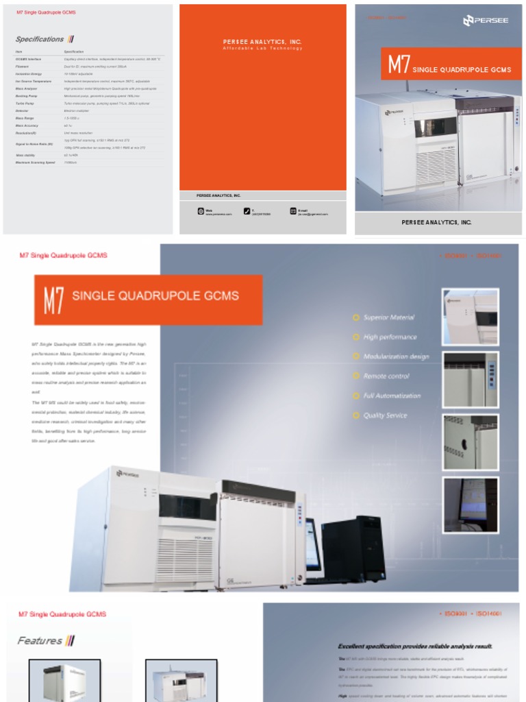 M7 Single Quadrupole GC-MS - Brochure | PDF | Gas Chromatography–Mass Spectrometry | Amplifier