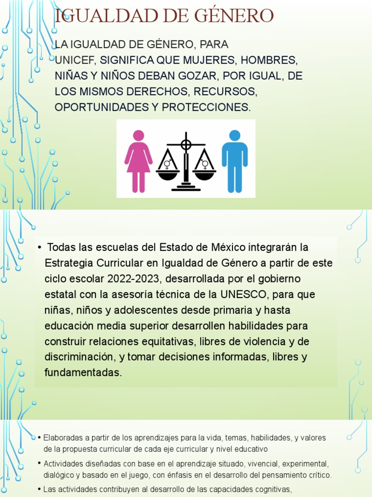 Estrategia de Igualdad de Género en Escuelas del Edomex | PDF ...