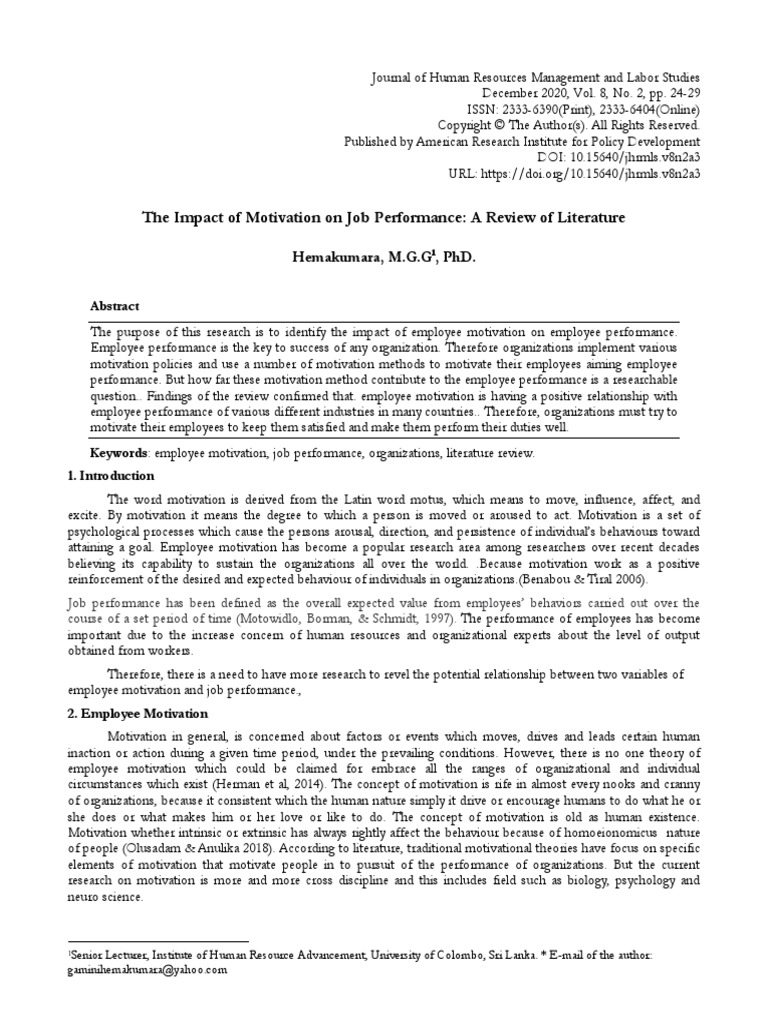 Review of Motivation | PDF | Motivational | Motivation