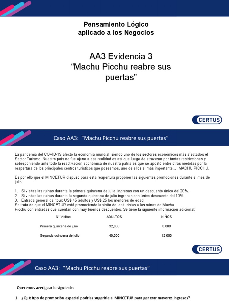 Caso AA3 Machu Picchu Reabre Sus Puertas (Estructura) 223-1 | PDF