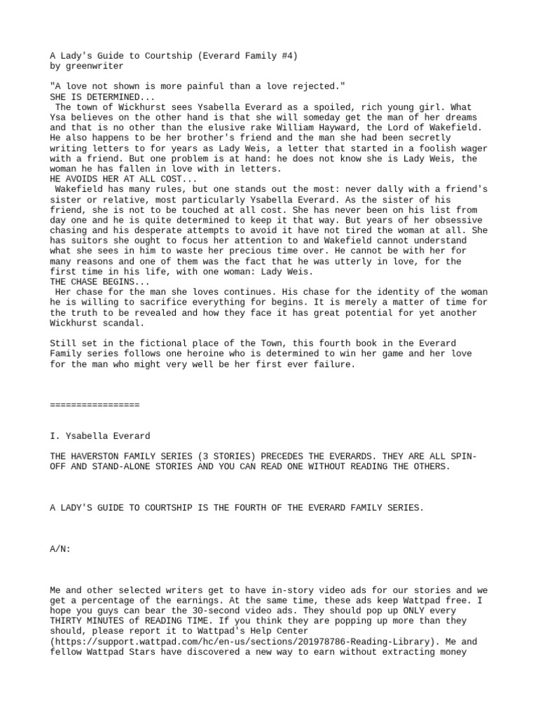 A Lady's Guide To Courtship (Everard Family #4) - 082324 | PDF