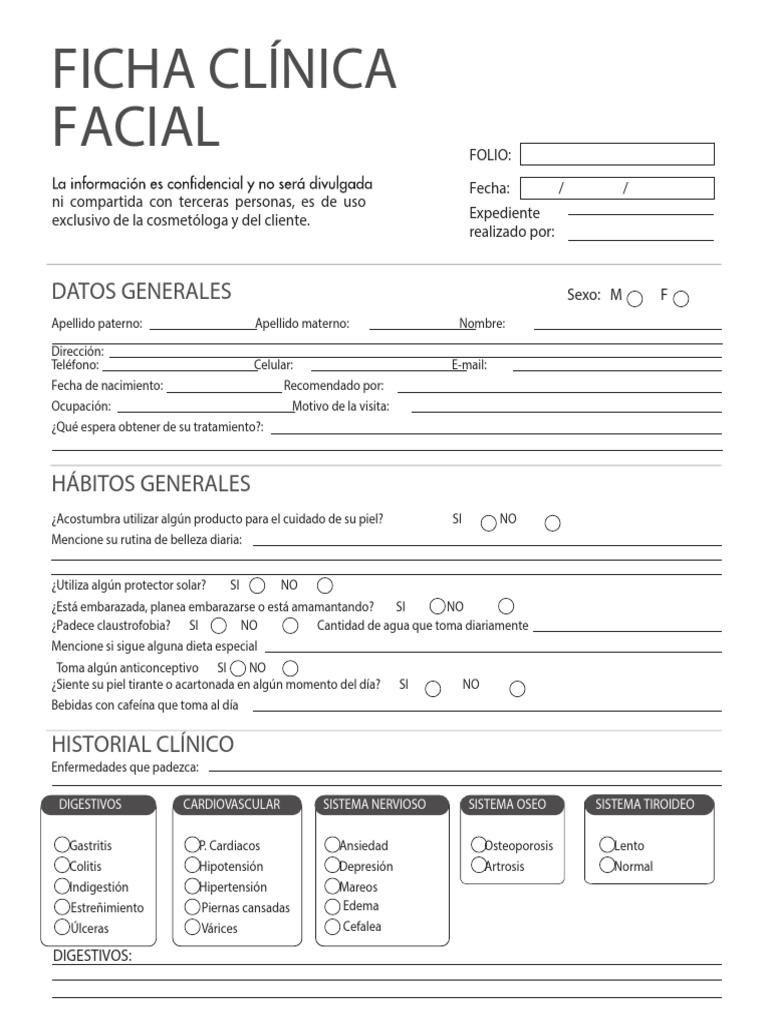 Ficha Clinica | PDF | Medicina | Medicina CLINICA