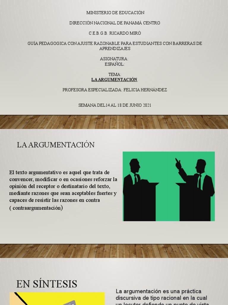 Guia de 8 La Argumentación | PDF