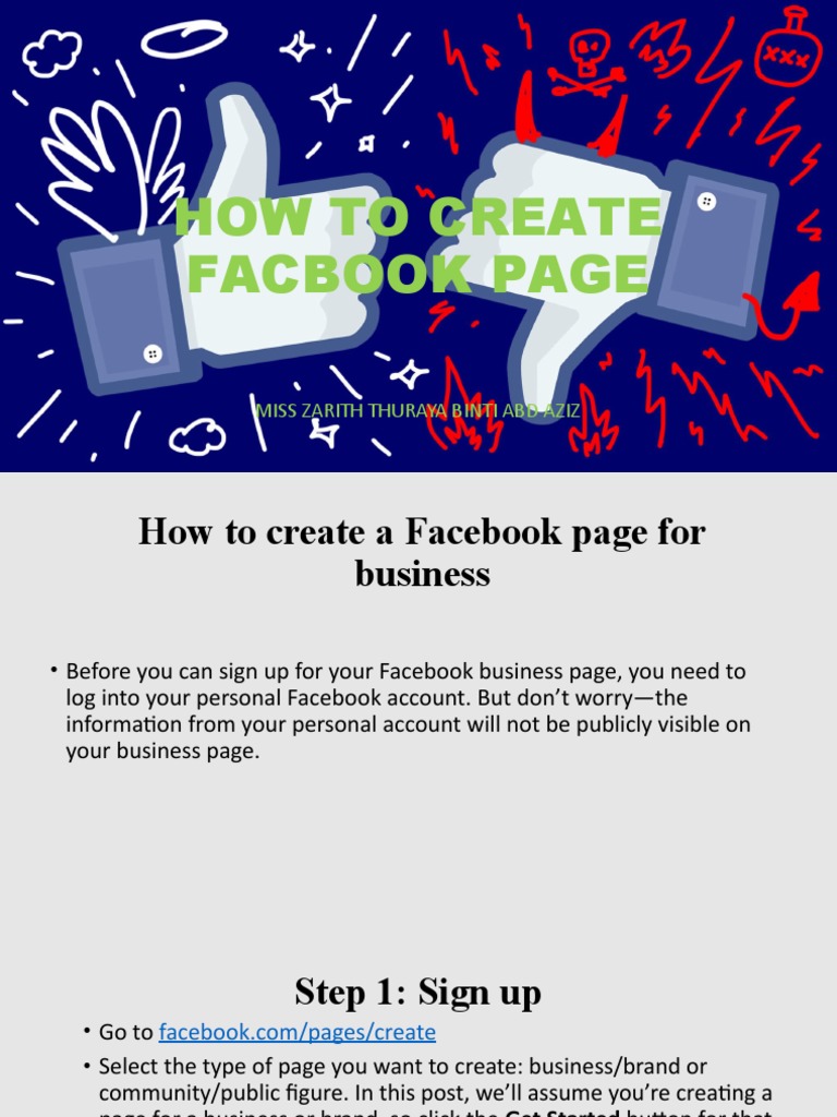 How To Create FB Page | PDF | Facebook | Pixel