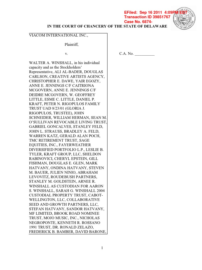 Verified Complaint | PDF | Mergers And Acquisitions | Breach Of Contract