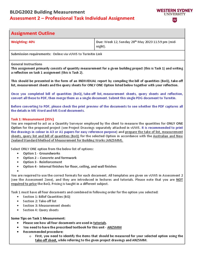 Assessment 2 - Professional Task Individual Assignment Assignment ...