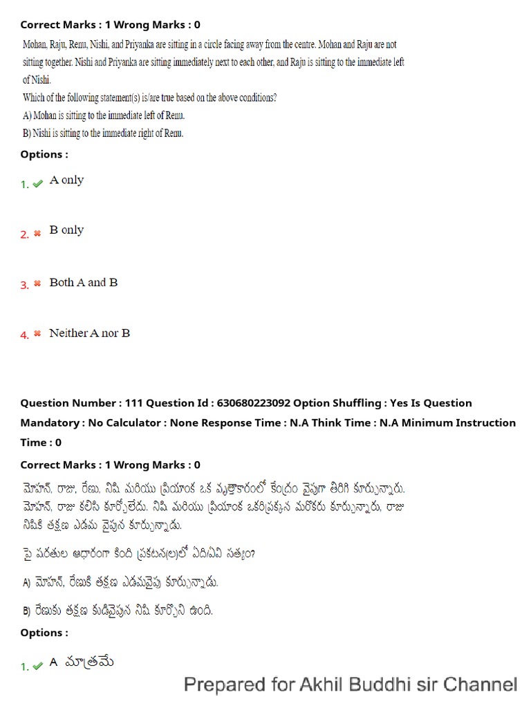 Arithmetic, Reasoning and English - TSPSC Qsns - Solved | PDF | Question