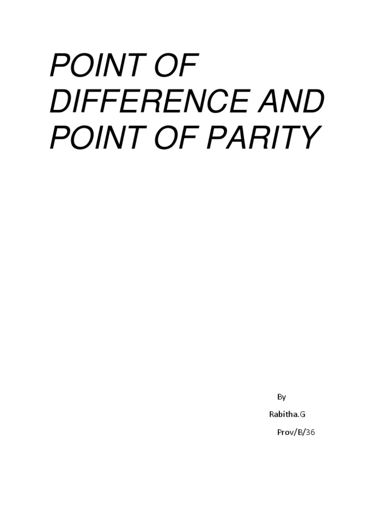 Point of Difference and Point of Parity | PDF | Mtv | Mass Media