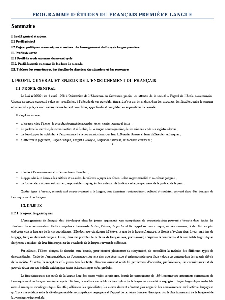 Programme de Seconde Sans Cinema-1 | Download Free PDF | la communication | Lexicologie