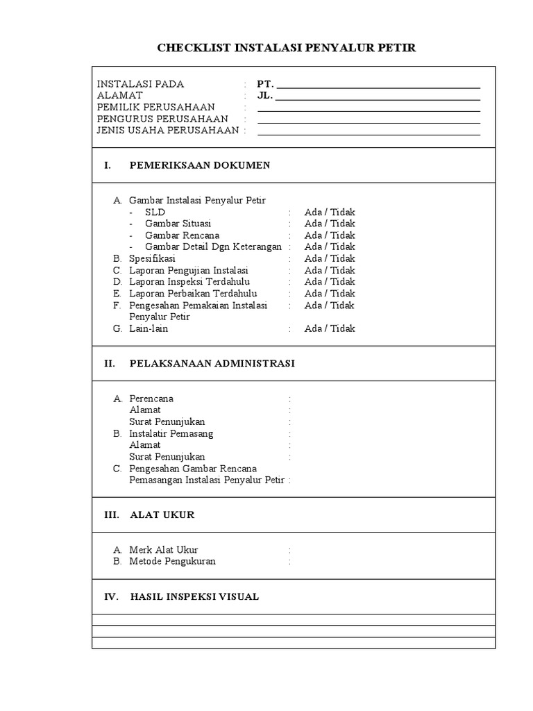 check-list-ins-penyalur-petir_compress | PDF