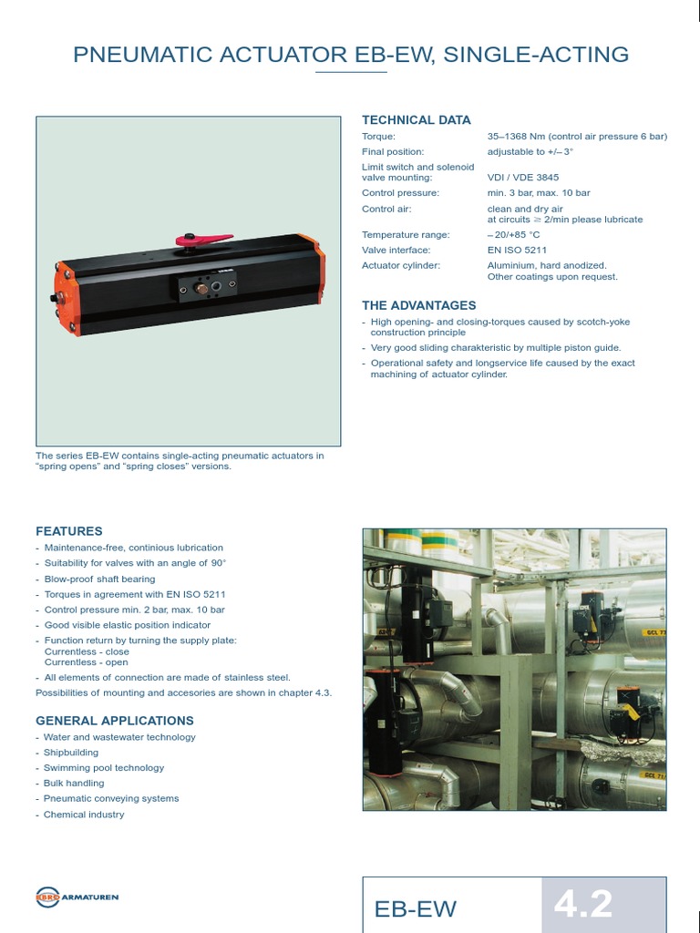 Pneumatic Actuator Eb-Ew, Single-Acting Pneumatic Actuator Eb-Ew ...