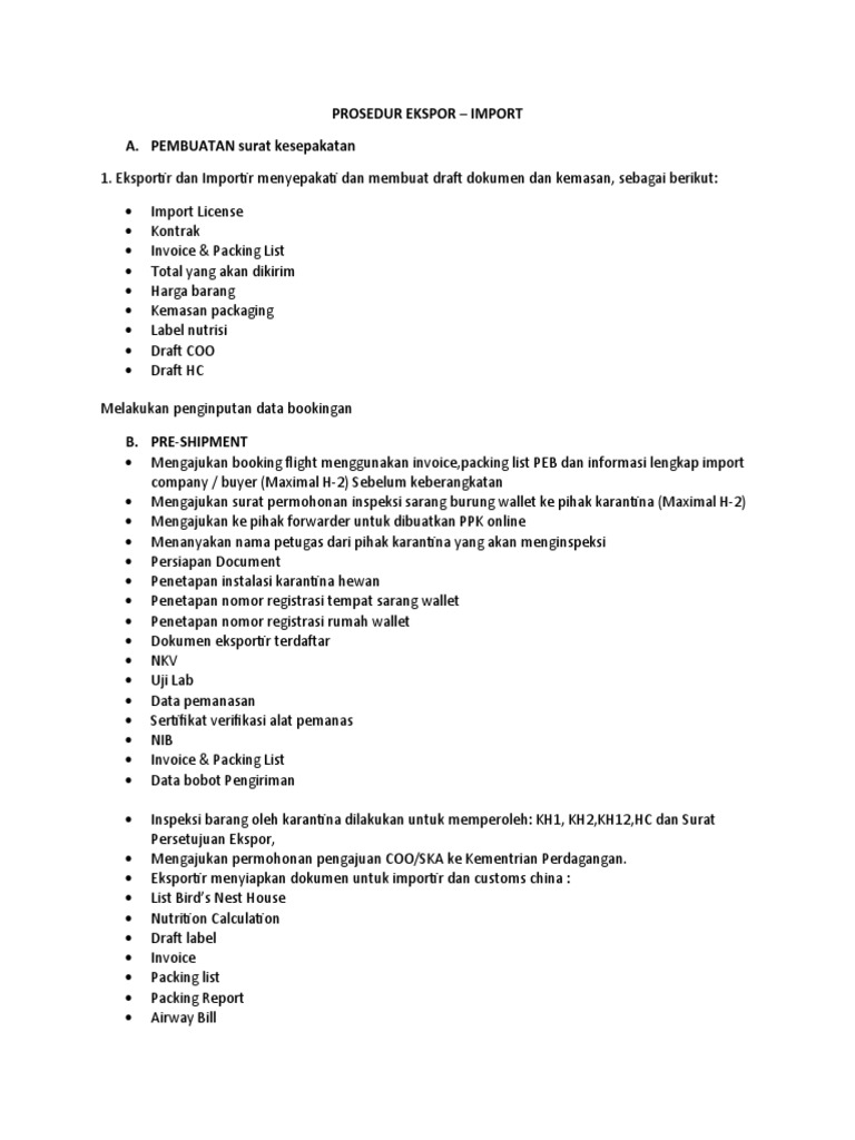 4.instruksi Kerja Exim | PDF