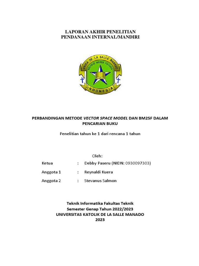 Lap Akhir Perbandingan metode VSM dan BM25F | PDF