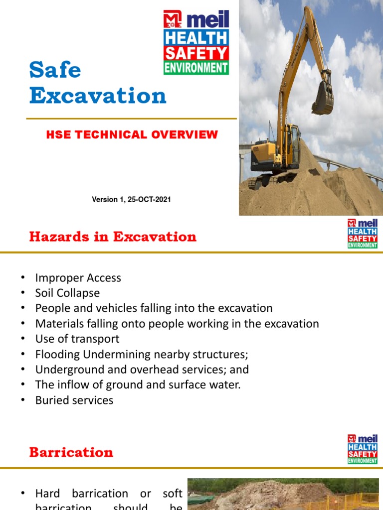 Excavation Safety Guidelines and Barrication | PDF | Trench | Civil ...
