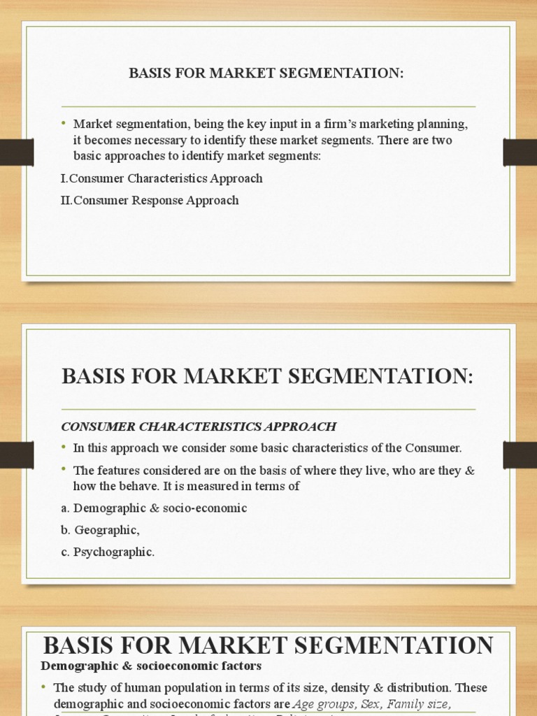 Chapter 4 Market Segmentation Part | PDF | Market Segmentation | Marketing