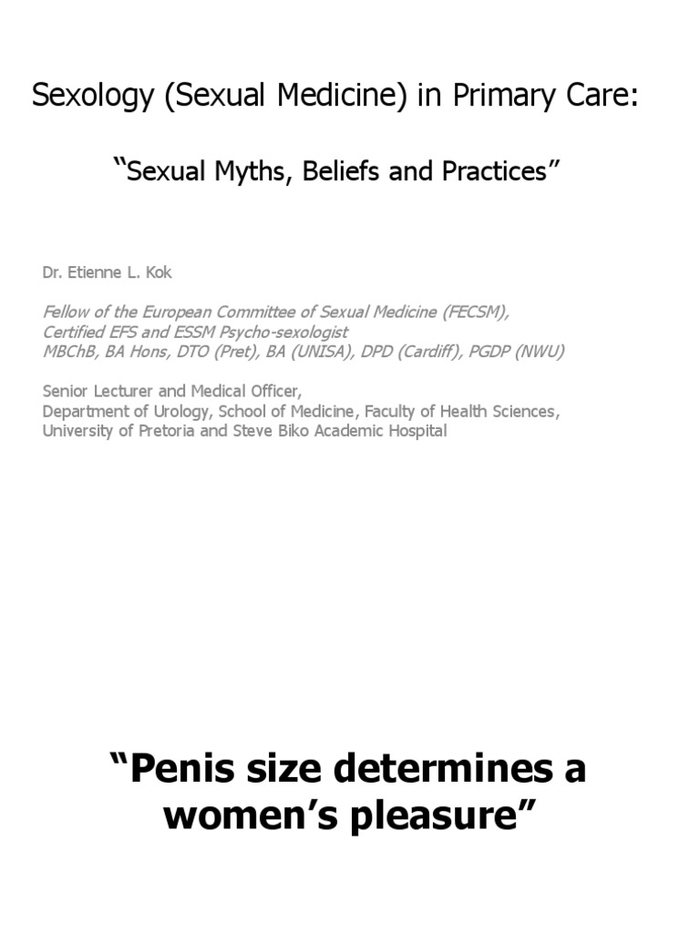Sexology Sexual Medicine In Primary Care Sexual Myths Beliefs And