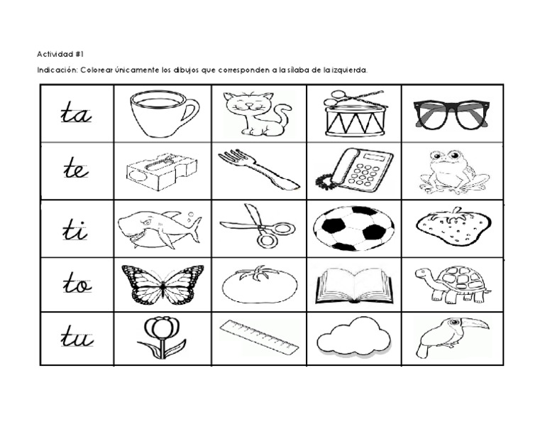 Actividad Letra T #1 | PDF