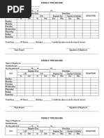 Daily Time Record Template | PDF