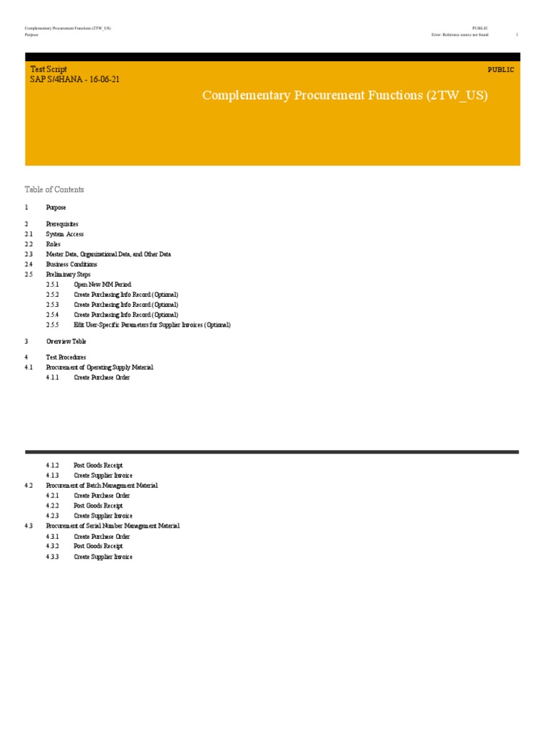2TW S4hana2021 BPD en Us | PDF | Accounts Payable | Invoice