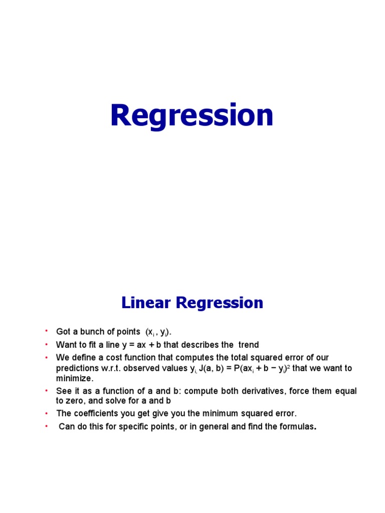 Regression PPT | PDF | Errors And Residuals | Logistic Regression