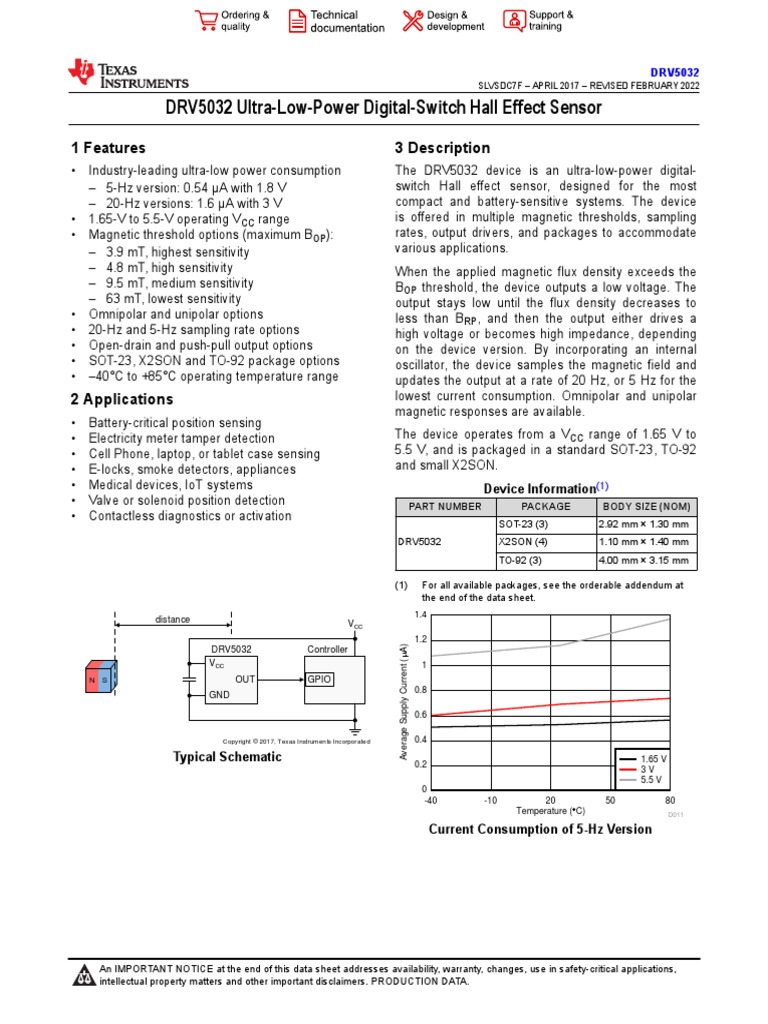 DRV 5032 | PDF | Electrostatic Discharge | Physical Sciences