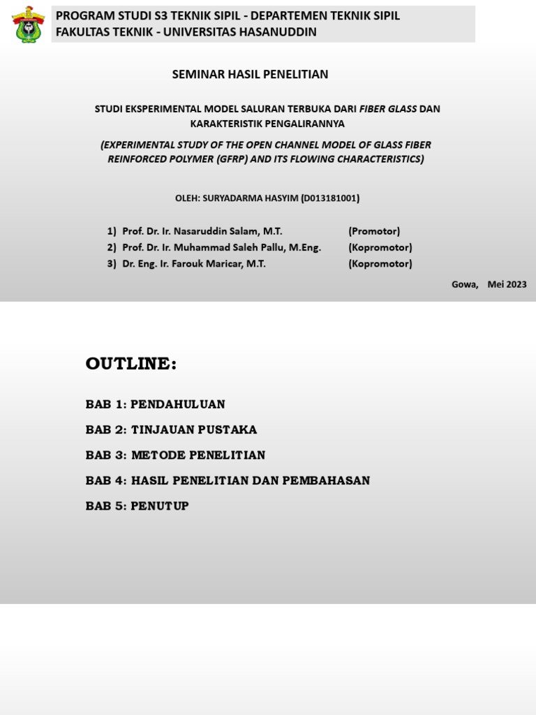 Presentasi Seminar Hasil Suryadarma Hasyim - Final (Cetak) | PDF
