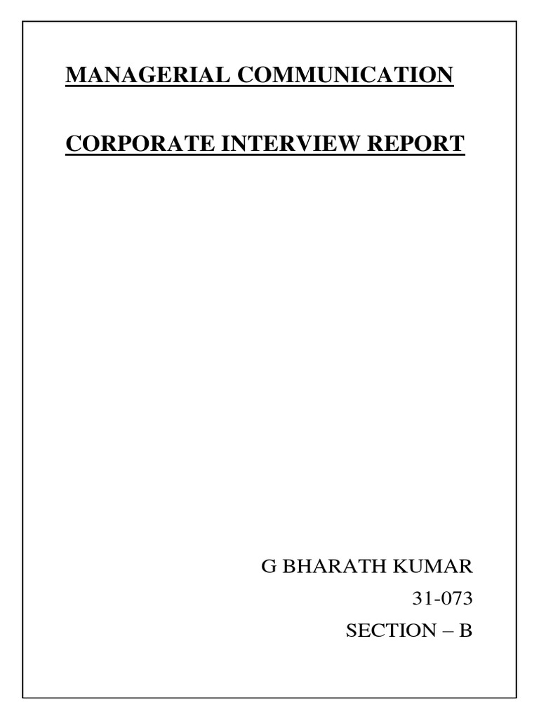 Bharath Ci Report | Download Free PDF | Communication | Psychology