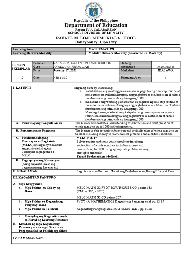 Le Math 2 Week 3 | PDF