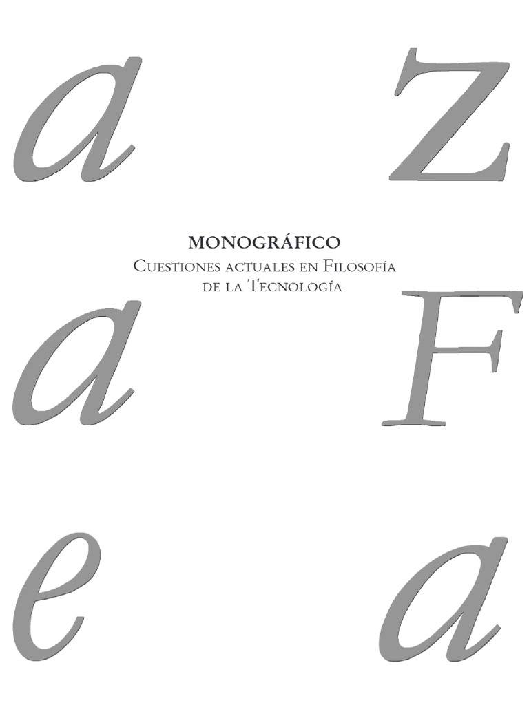 Introducción. La Filosofía de La Tecnología y Sus Identidades Múltiples ...