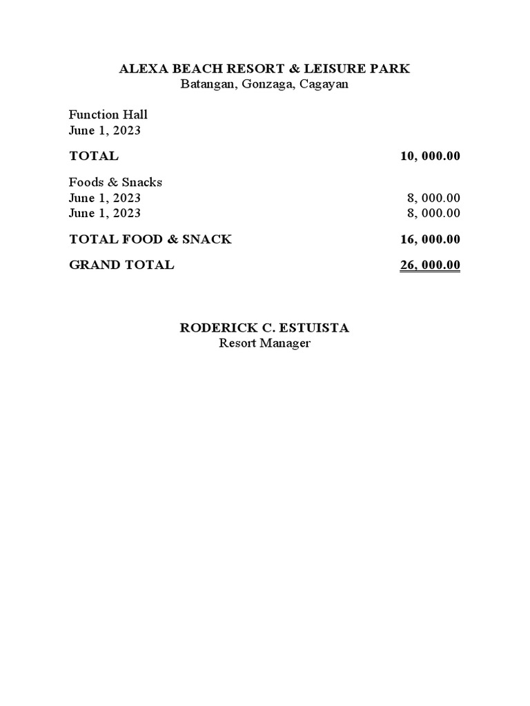 Alexa Beach Resort | PDF