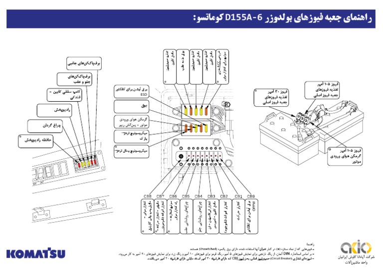 Komatsu D155A Fuse Box Guide | PDF