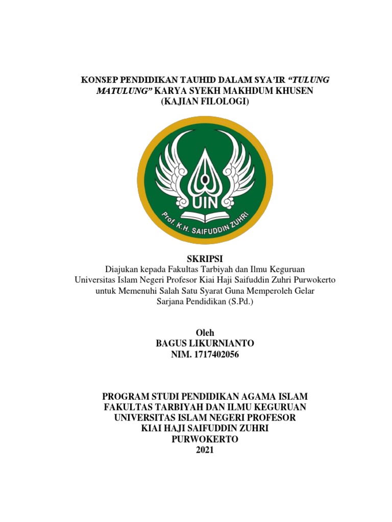 Bagus Likurnianto - Konsep Pendidikan Tauhid Dalam Syair Tulung ...