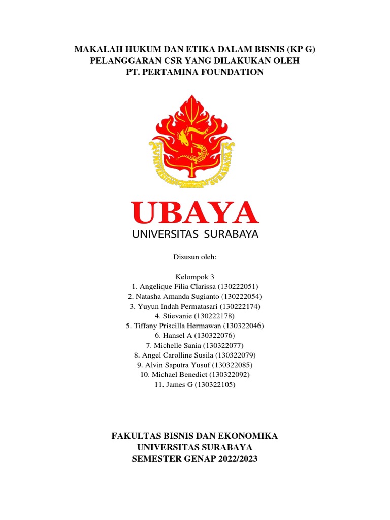 Pelanggaran CSR PT Pertamina Foundation | PDF | Teknologi & Rekayasa