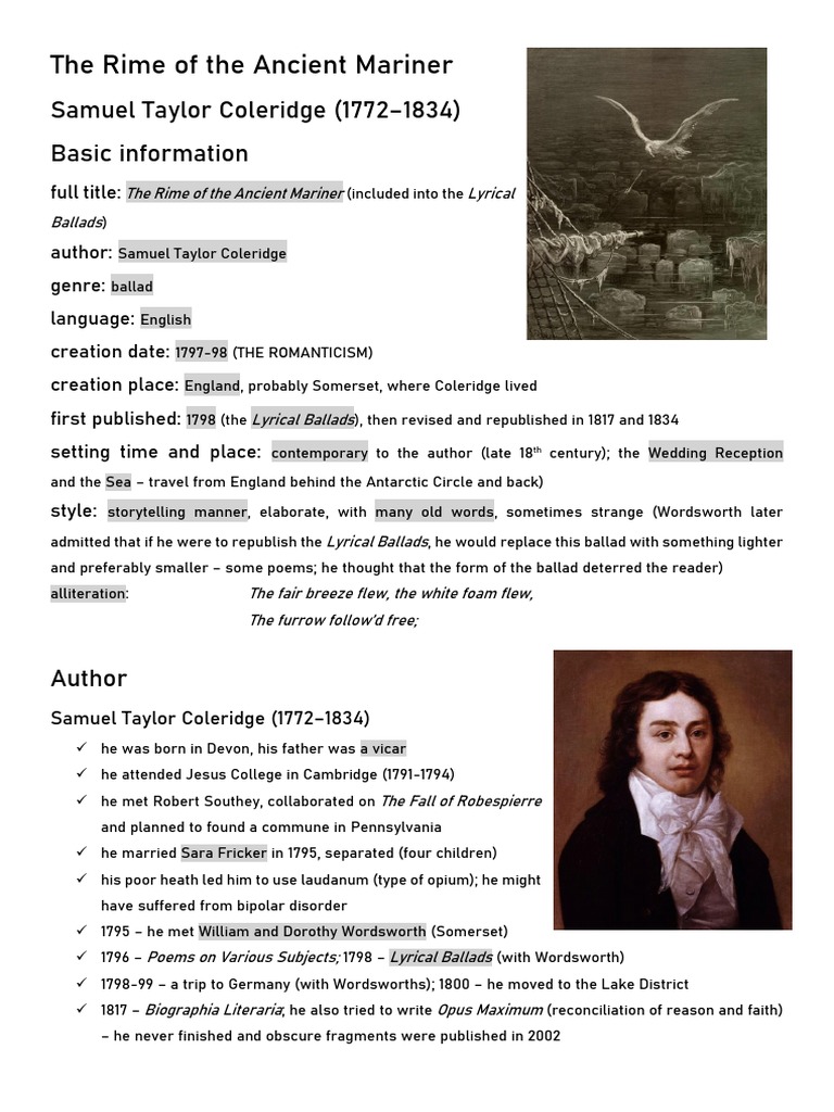 2.08.the Rime of The Ancient Mariner | PDF | Samuel Taylor Coleridge ...