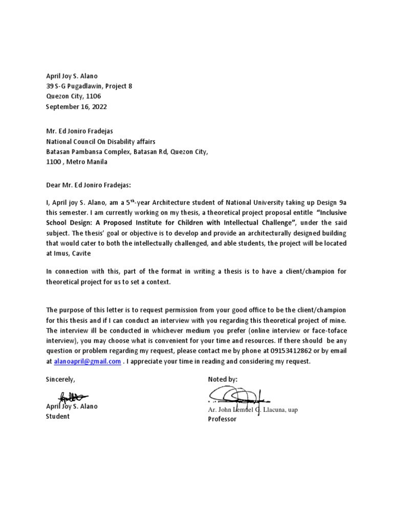Signedclient Letter for National Council on Disability Affairs | PDF