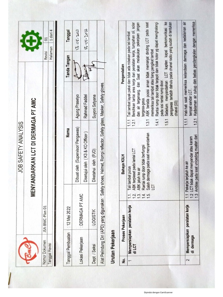 Jsa Menyandarkan LCT Di Dermaga 2022 | PDF