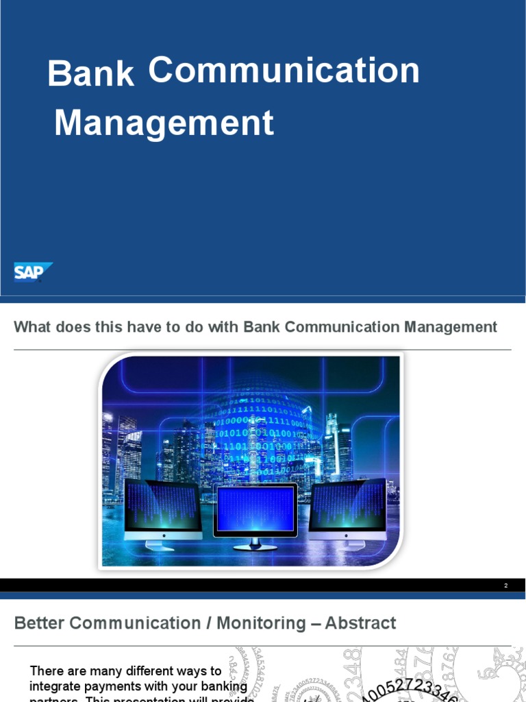 Presentation SAP BCM | PDF | Banks | Communication