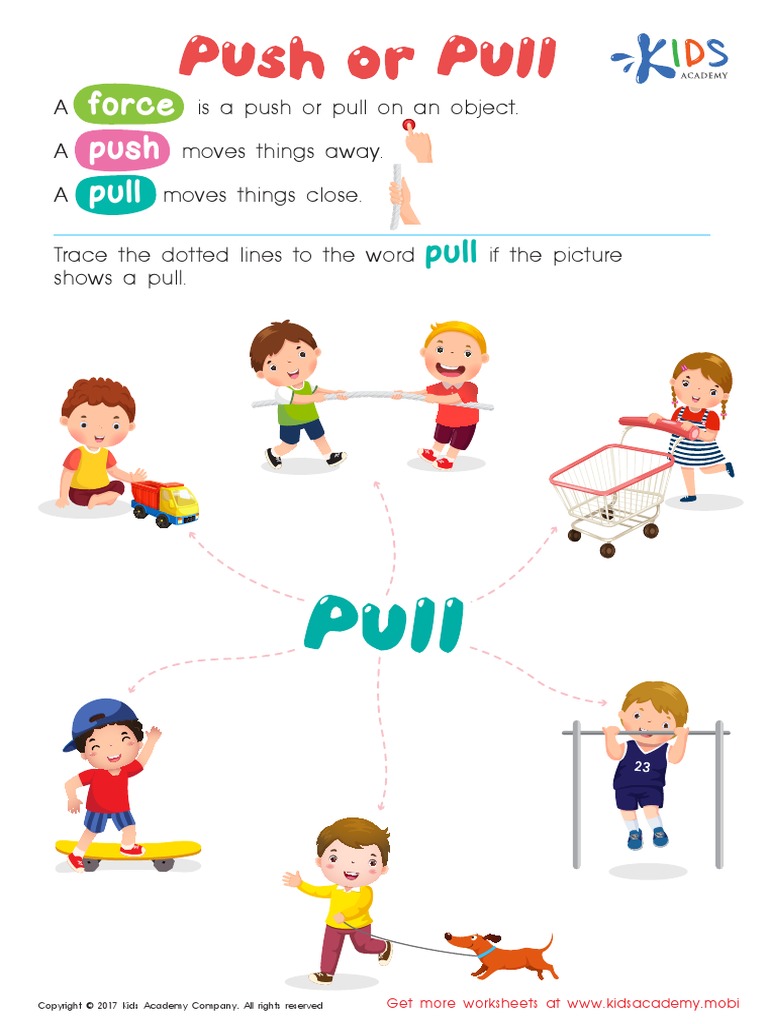 Grade 1 Pull or Push Worksheet | PDF