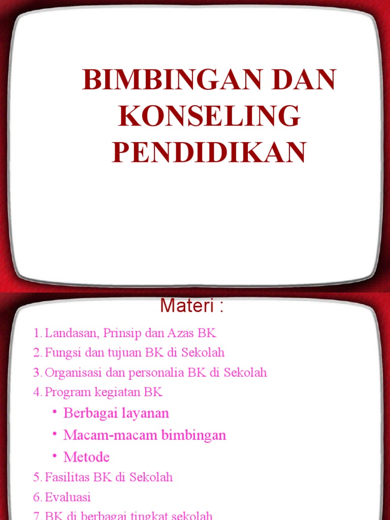 Panduan Bimbingan dan Konseling Sekolah | PDF | Karier & Perkembangan