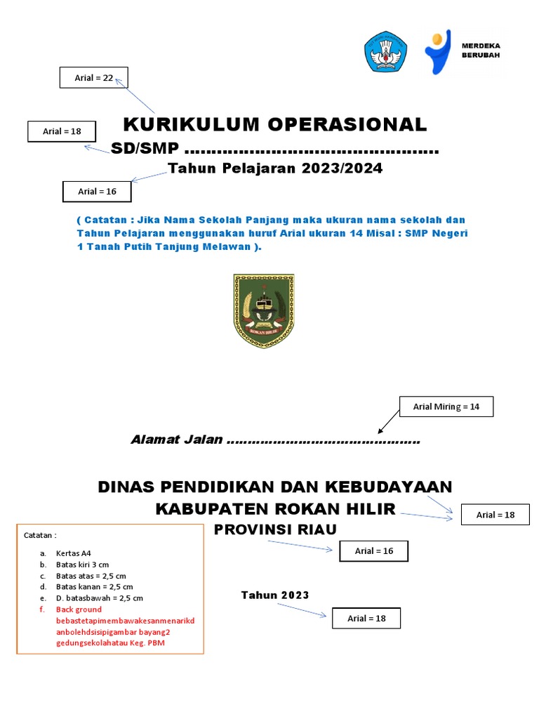 Contoh Cover KURIKULUM MERDEKA | PDF