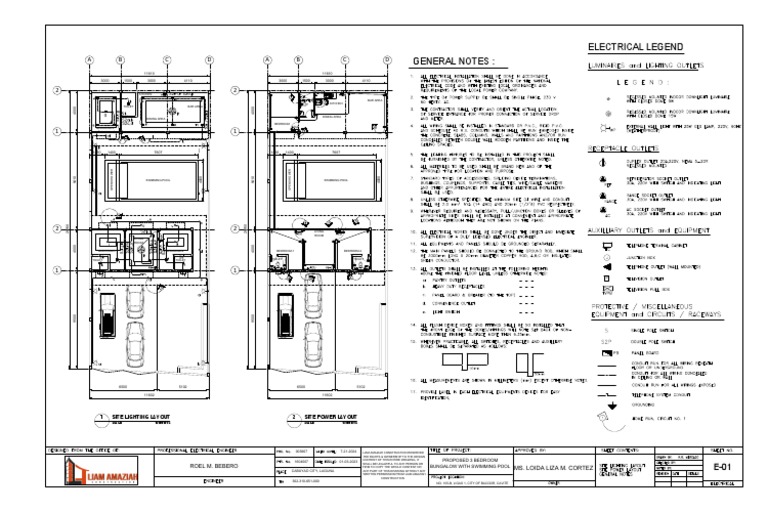 Electrical Legend General Notes:: A B C D A B C D | Download Free PDF ...